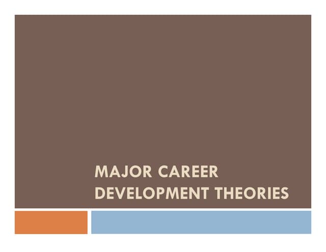 Career Development Theory career-development-theory