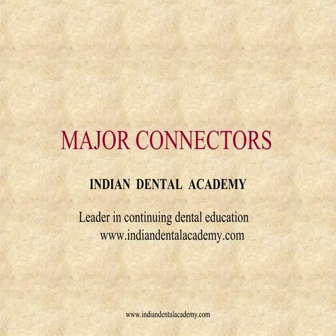 Mandibular major connectors and minor connectors | PPT