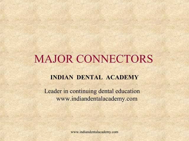 RPD Major Connectors | PPSX