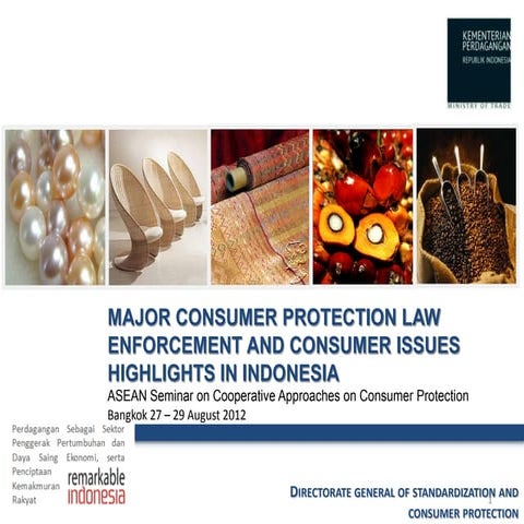 Major Consumer Protection Law in Indonesia 2012 | PPT