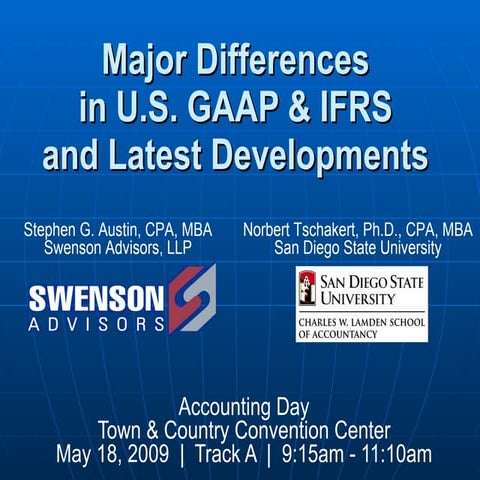 Major Differences Between US Gaap And IFRS | PPT