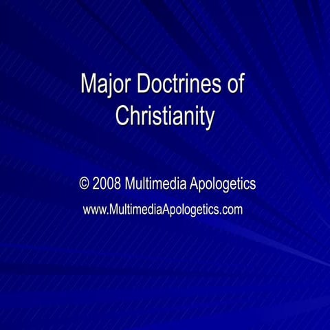 Major Doctrines Of Christianity | PPT