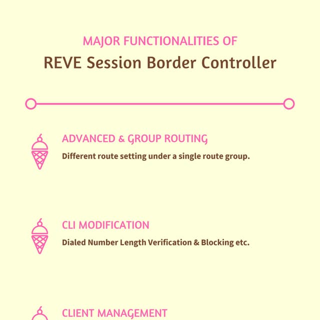 Major Functionalities of REVE Session Border Controller | PDF