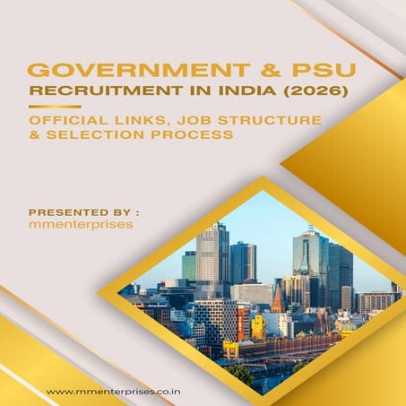 Major Government & PSU Recruitment in India 2026 – Official Links, Job ...