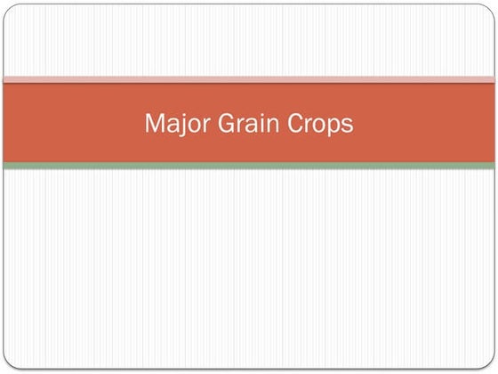 Economic Botany : Cereals : Wheat | PPTX | Gardening | Home & Garden