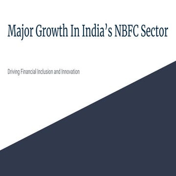 Major Growth In India’s NBFC Sector | PDF