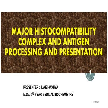 Major histocompatibility complex and antigen presentation & processing | PPT