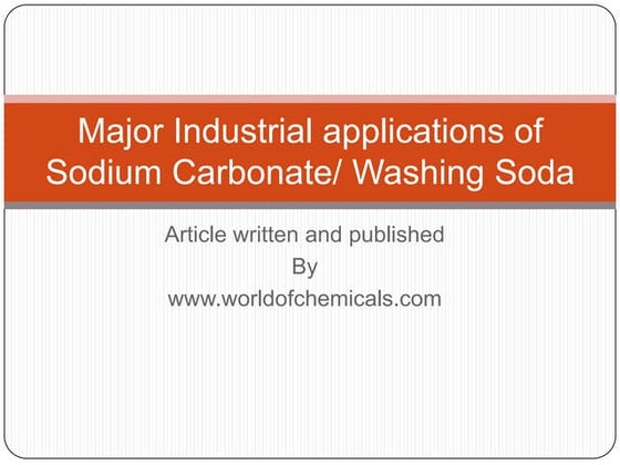 Soda ash manufacturing and process flow diagram | PPTX | Chemistry ...