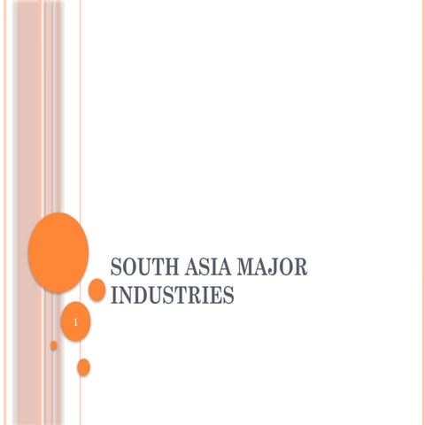 MAJOR INDUSTRIES of South Asian Region . | PPTX