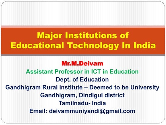 Educational technology - SIET(state institute of educational technology ...