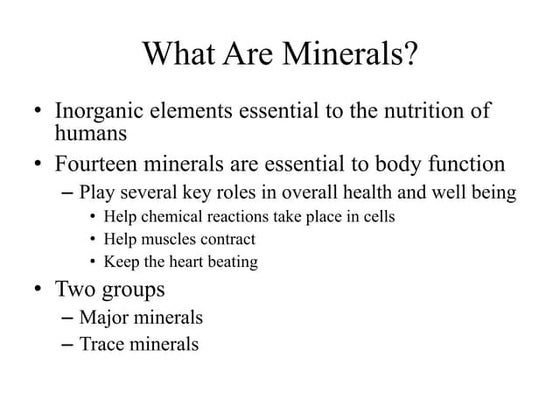 Minerals | PPT