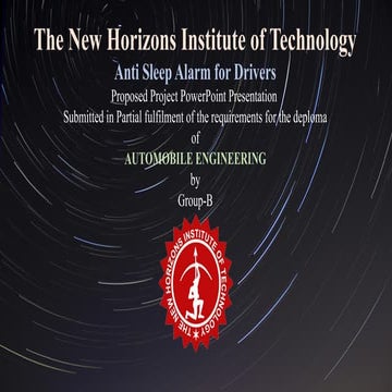 Anti sleep alarm for drivers using arduino project | PPTX