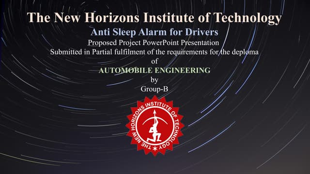 Anti sleep alarm for drivers using arduino project | PPTX