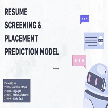 RESUME SCREENING & PLACEMENT PREDICTION MODEL | PDF