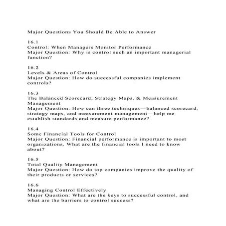 Major Questions You Should Be Able to Answer16.1Control Whe.docx