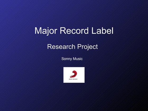 Major record label Case study | PPT