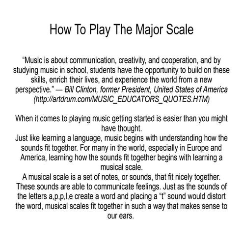 Majorscale | PPT