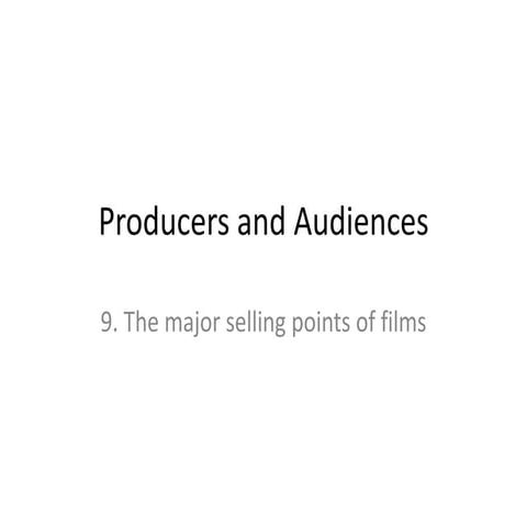 Major selling points_of_films | PPTX