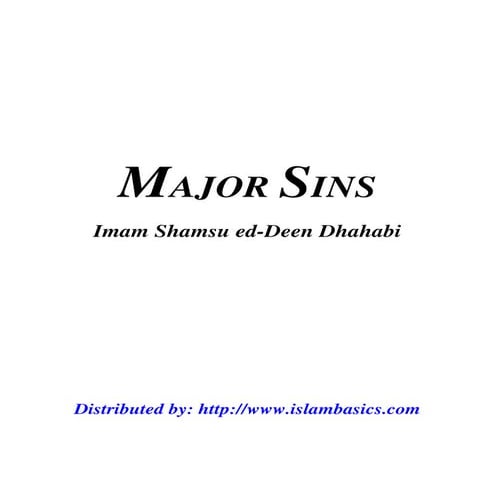 Major Sins | PDF