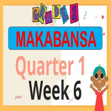 Makabansa-w6-day-4.pptx grade 1 ppt..... | PPTX