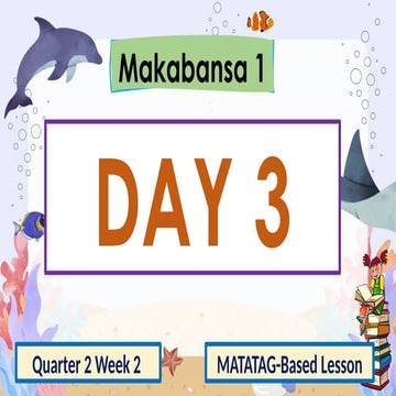 MAKABANSA Q2 WEEK2 DAY 3 FOR GRADE 1 LEARNERS | PPTX