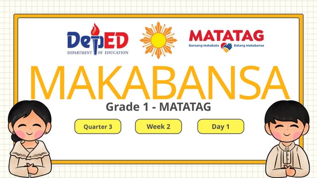 MAKABANSA Q2w5day4.pptx makabansa matatag | PPTX