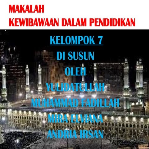 MAKALAH ILMU PENDIDIKAN KEWIBAWAAN ORANG TUA | PPTX
