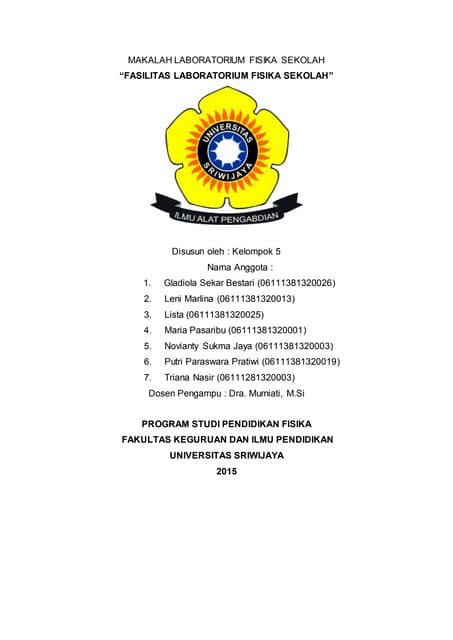 tata letak / layout LABORATORIUM | PPTX