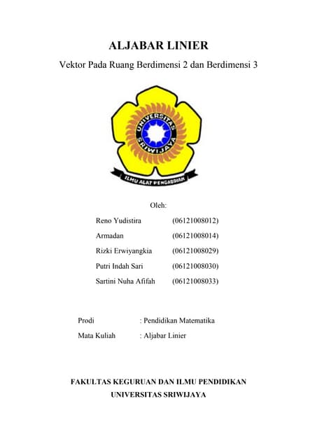 Matriks eselon baris dan eselon baris tereduksi | PPTX