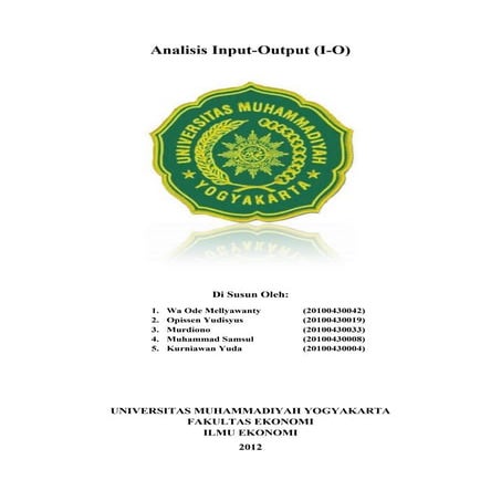 analisis input output | PDF