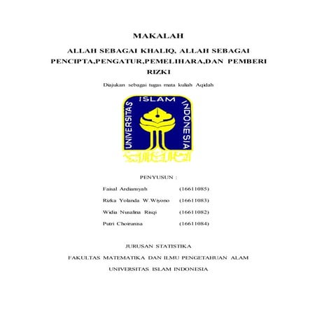 Makalah aqidah kelompok 3 | DOCX