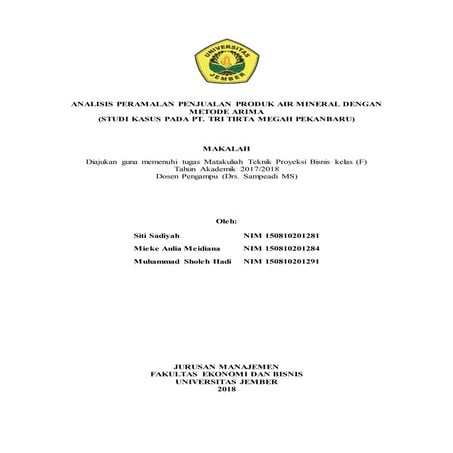 Makalah arima | DOCX