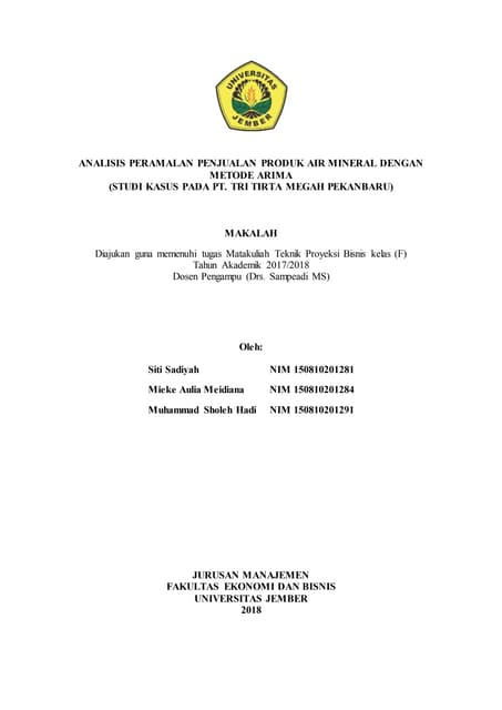 Modul Tutorial Arima | PPT