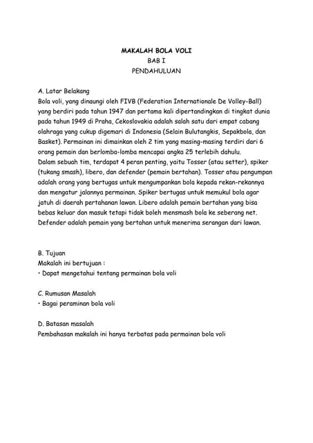 Makalah bola voli | DOCX