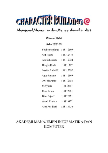 Character building | PPTX | Roleplaying Games | Games and Puzzles