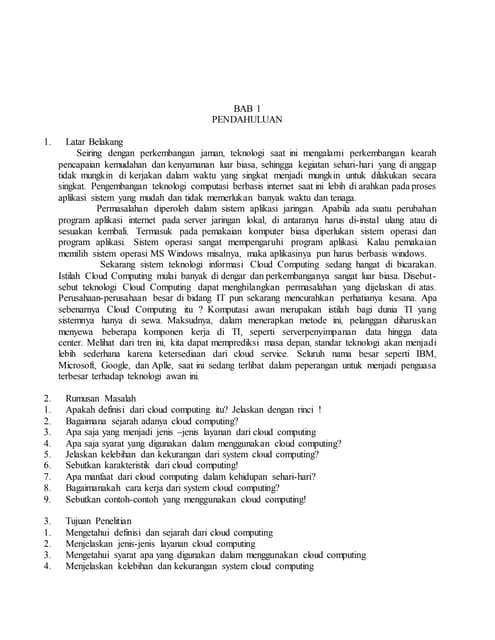 MAKALAH CLOUD COMPUTING | DOCX