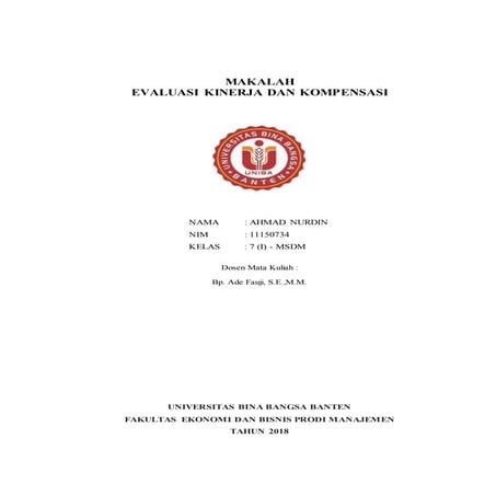 Makalah evakinkomp ahmad nurdin_11150734_7_i-msdm | PDF