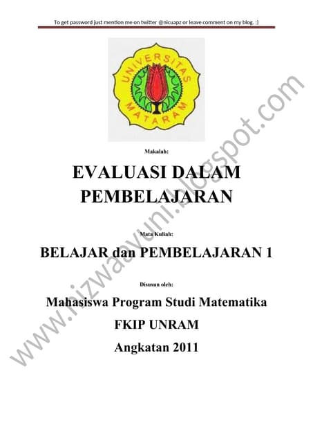 MAKALAH EVALUASI PEMBELAJARAN ANNISA.pdf