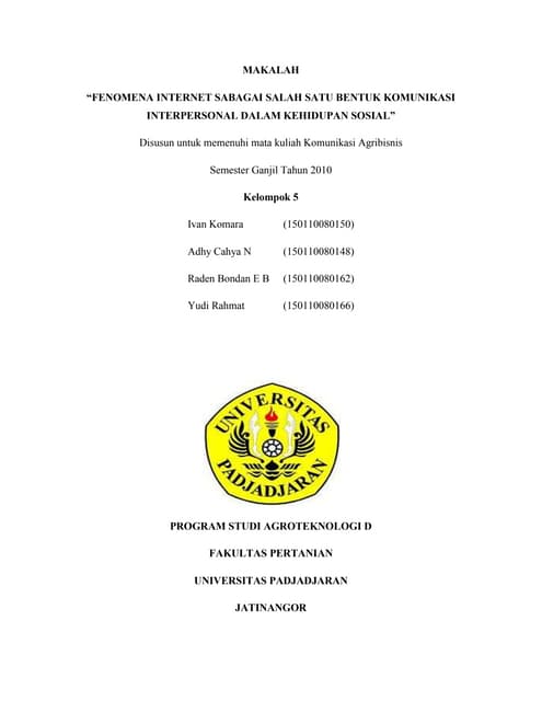 Makalah interpersonal dan intrapersonal skill | PDF Makalah interpersonal dan intrapersonal skill | PDF