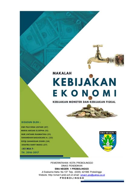 Kebijakan moneter | PPTX