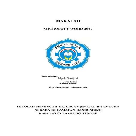 MAKALAH MICROSOFT WORD 2007 | DOCX