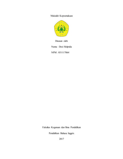 Makalah kepramukaan | PDF