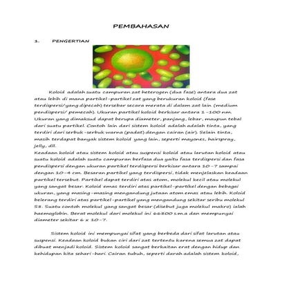 Makalah koloid sma negeri 2 raha | PDF