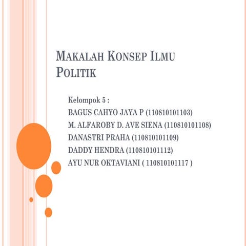 Makalah Konsep Ilmu Politik | PPTX