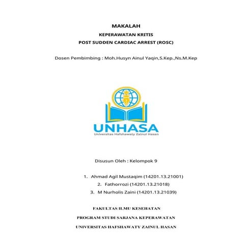 MAKALAH keperawatan Rest suddent cardiac arrest | DOCX