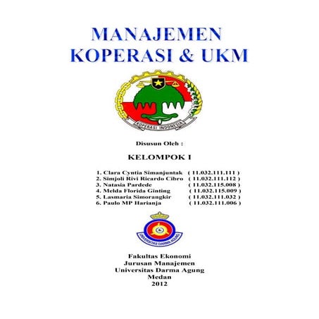 Makalah manajemen koperasi dan ukm | PDF