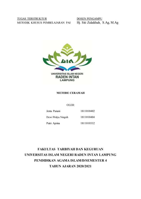 Format Penulisan Ceramah dan Teks Ceramah | PDF