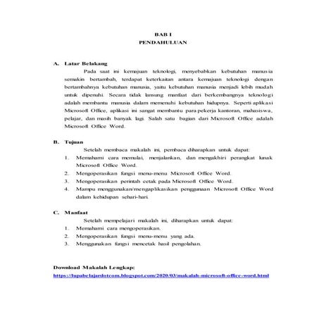Makalah Microsoft Office Word | DOCX