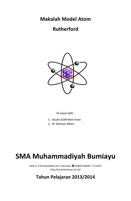 Presentasi Atom Lengkap | PPTX