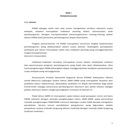 Makalah pdrb kab. muaro jambi | DOCX